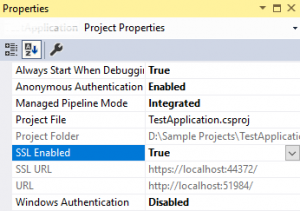 How to Enable SSL in Visual Studio for a .NET Project