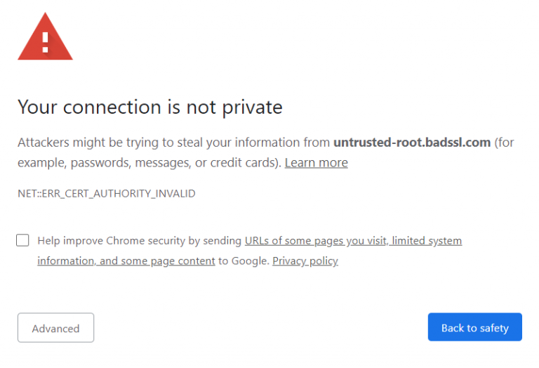 How to Fix "Your connection is not private" Error in Chrome?