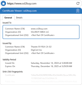 Buy Thawte EV SSL Certificate - Cheap Web Server EV SSL at $200